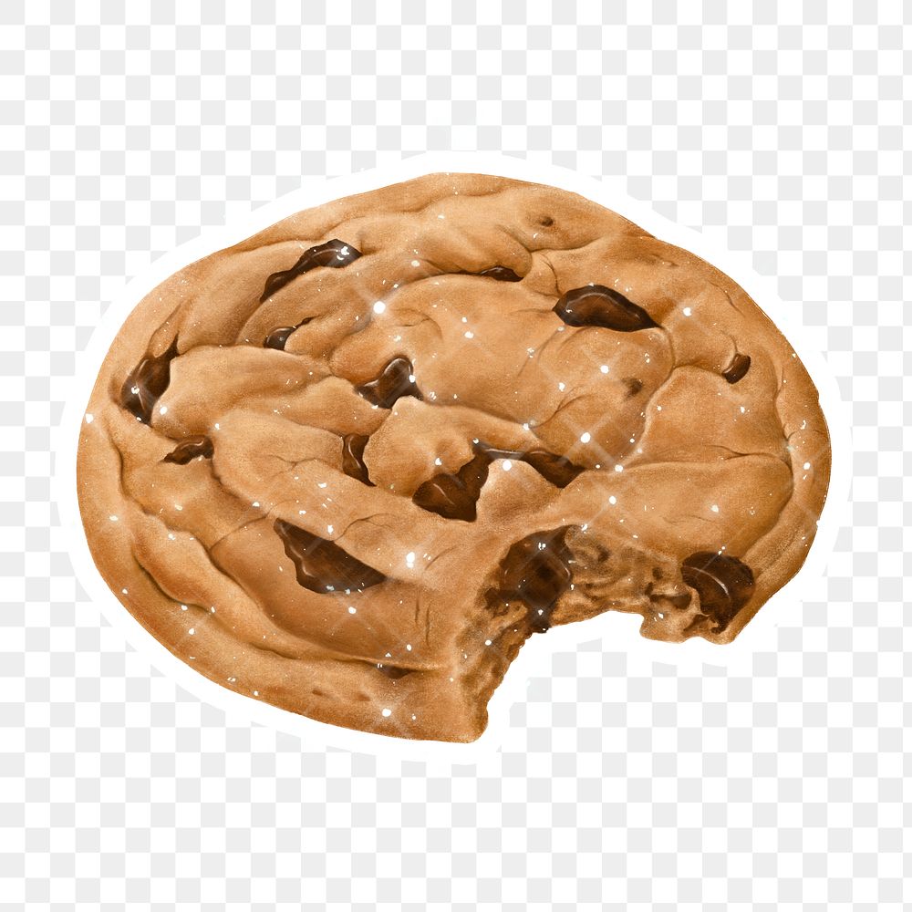 Hand drawn sparkling chocolate chip | Free PNG Sticker - rawpixel