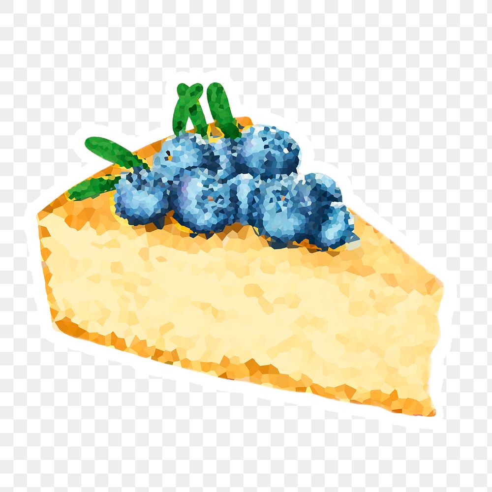 Blueberry cheesecake crystallized style sticker | Free PNG Sticker ...