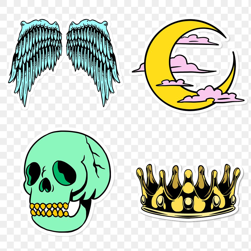 Colorful cool street style sticker | Premium PNG - rawpixel