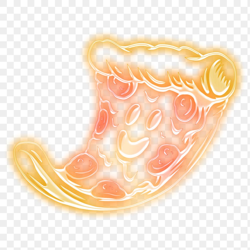 Neon pizza sticker design element | Free PNG Sticker - rawpixel