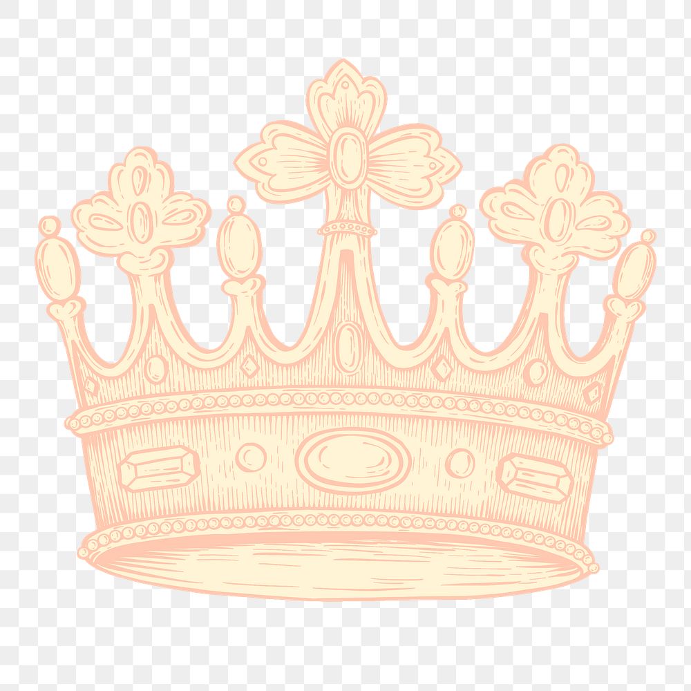 Cream crown sticker overlay design | Premium PNG Sticker - rawpixel