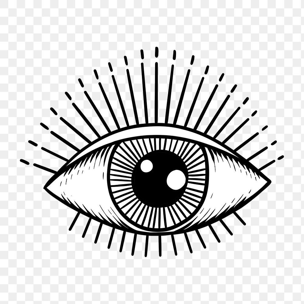 Evil eye outline sticker overlay | Premium PNG Sticker - rawpixel