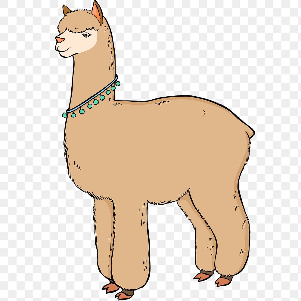 Png vintage hand drawn lama | Premium PNG Sticker - rawpixel