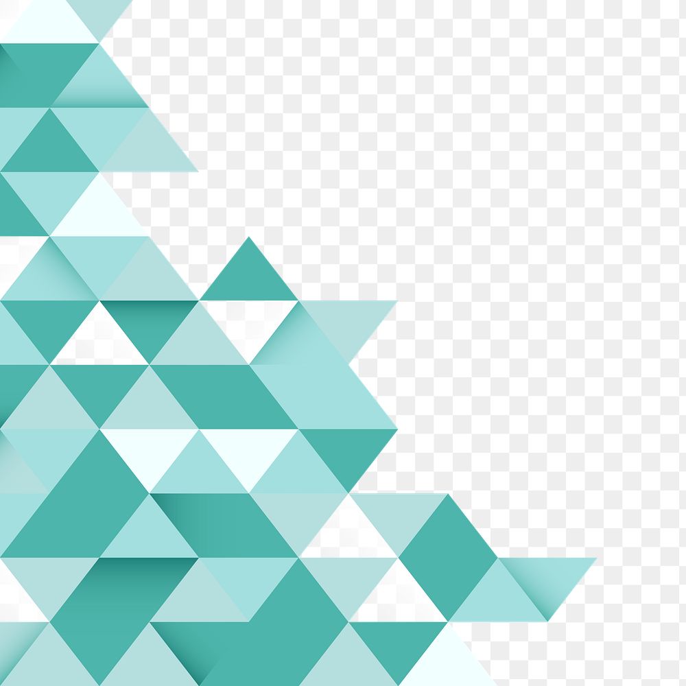 Turquoise triangle pattern design element | Premium PNG - rawpixel