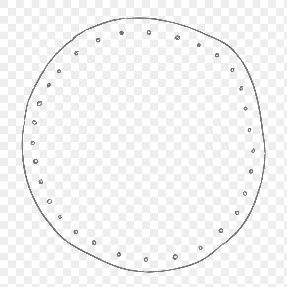 Round doodle sticker design element | Free PNG - rawpixel