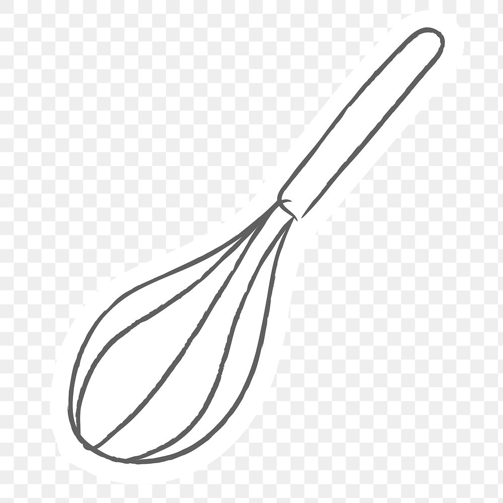Doodle whisk sticker design element | Free PNG Sticker - rawpixel