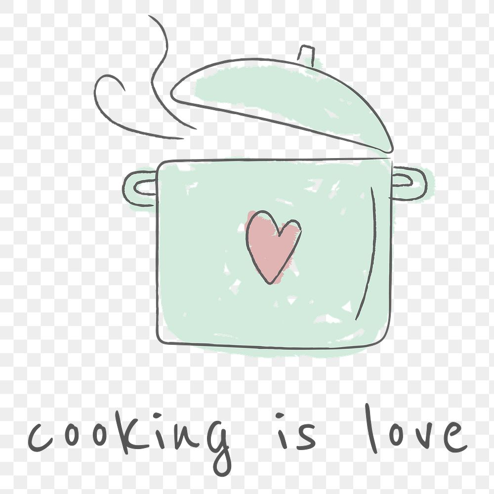 Doodle cooking pot design element | Free PNG Sticker - rawpixel