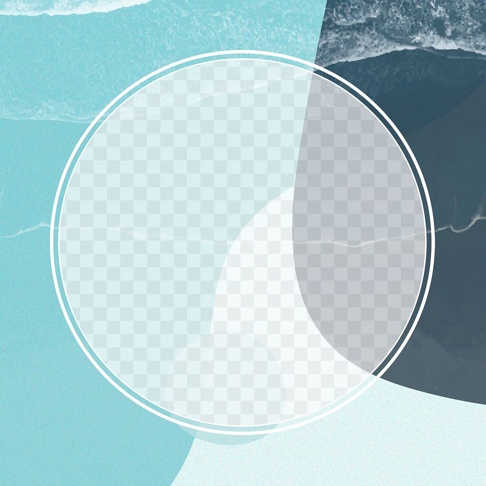 Blue round png abstract frame | Free PNG - rawpixel