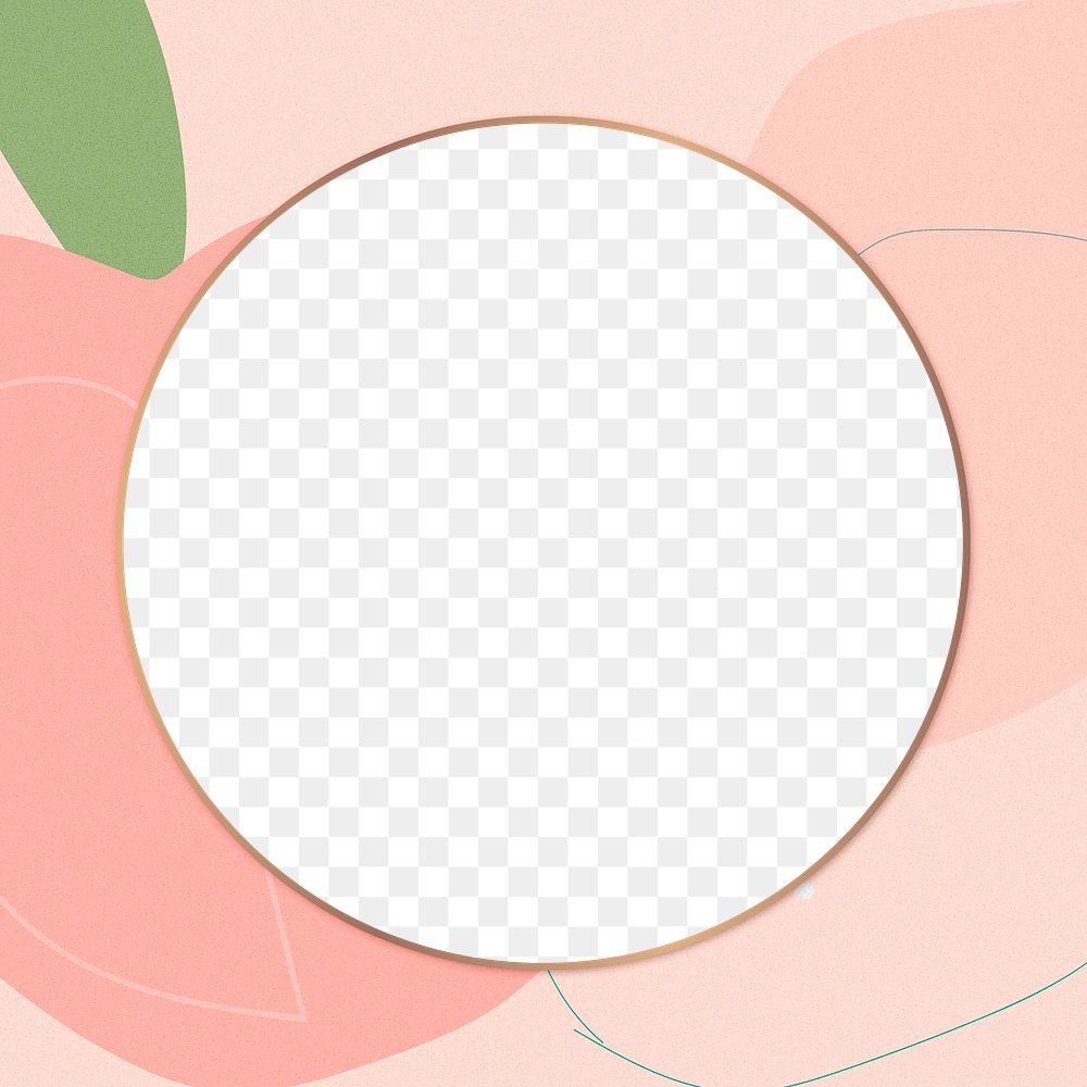 Gold round frame png peach | Free PNG - rawpixel