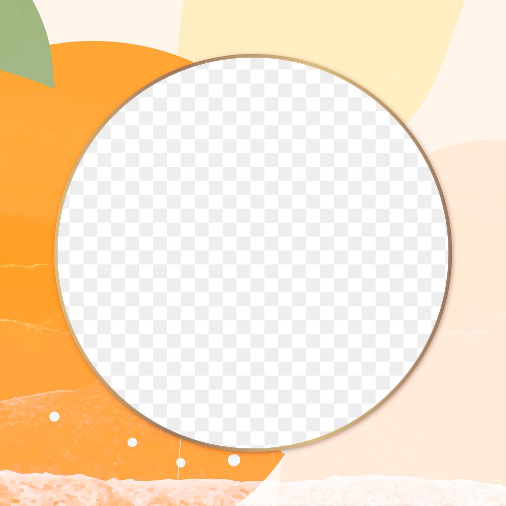 Circle PNG frame round orange | Free PNG - rawpixel