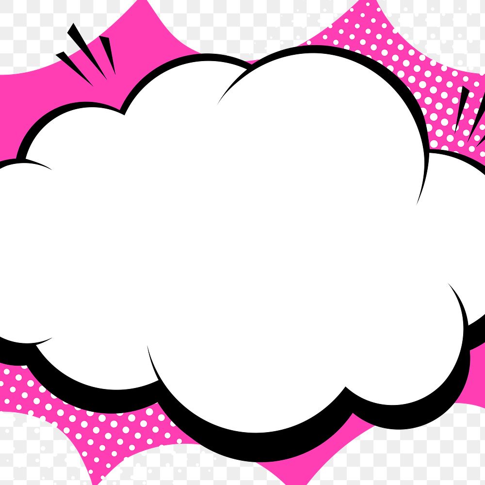 Cloud cartoon effect speech bubble | Free PNG - rawpixel