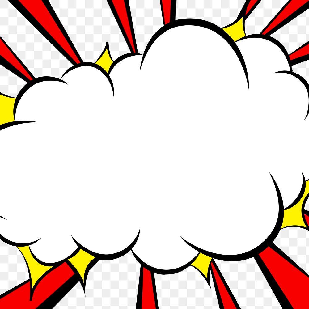 Cloud cartoon effect speech bubble | Premium PNG - rawpixel