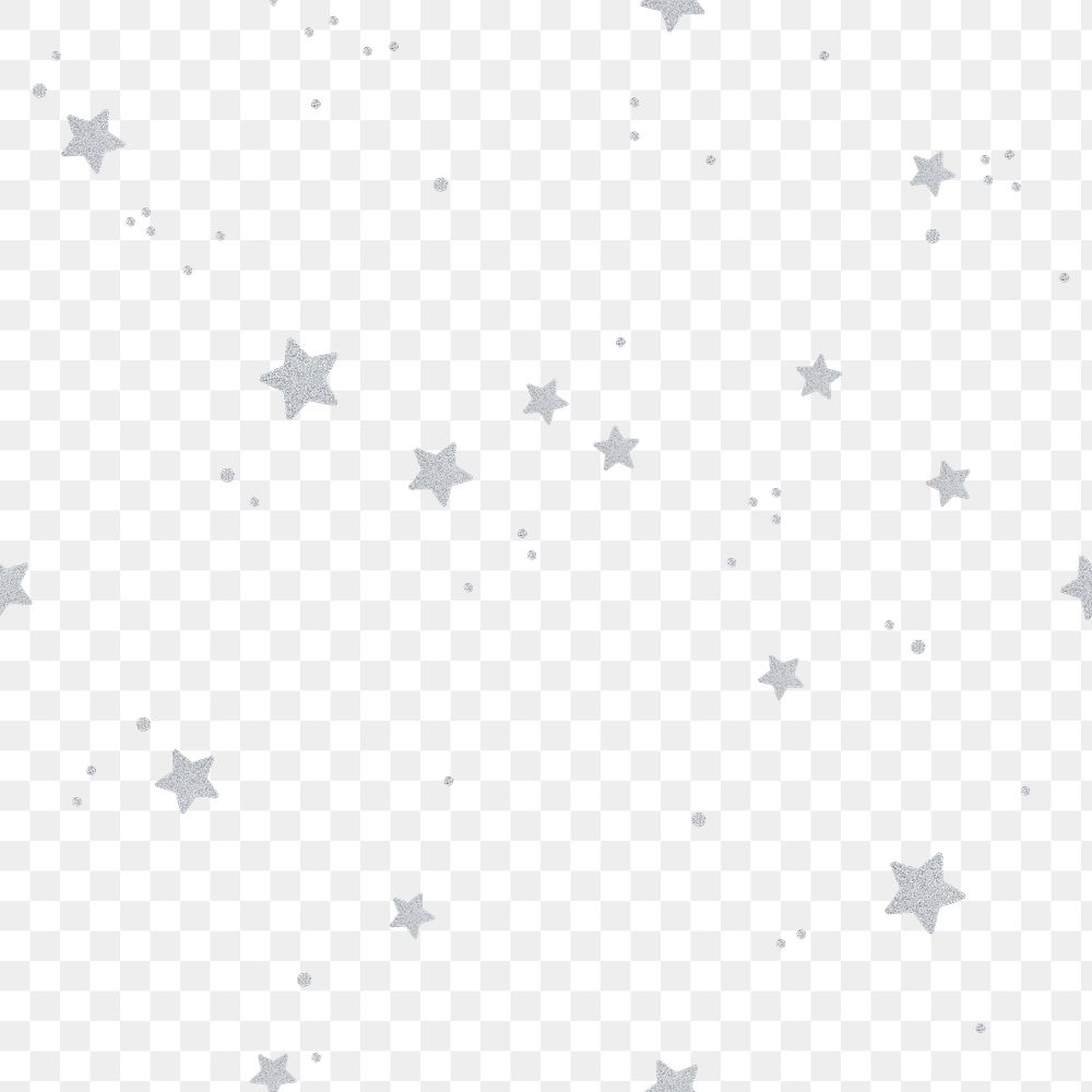 Seamless silver star pattern design | Premium PNG - rawpixel