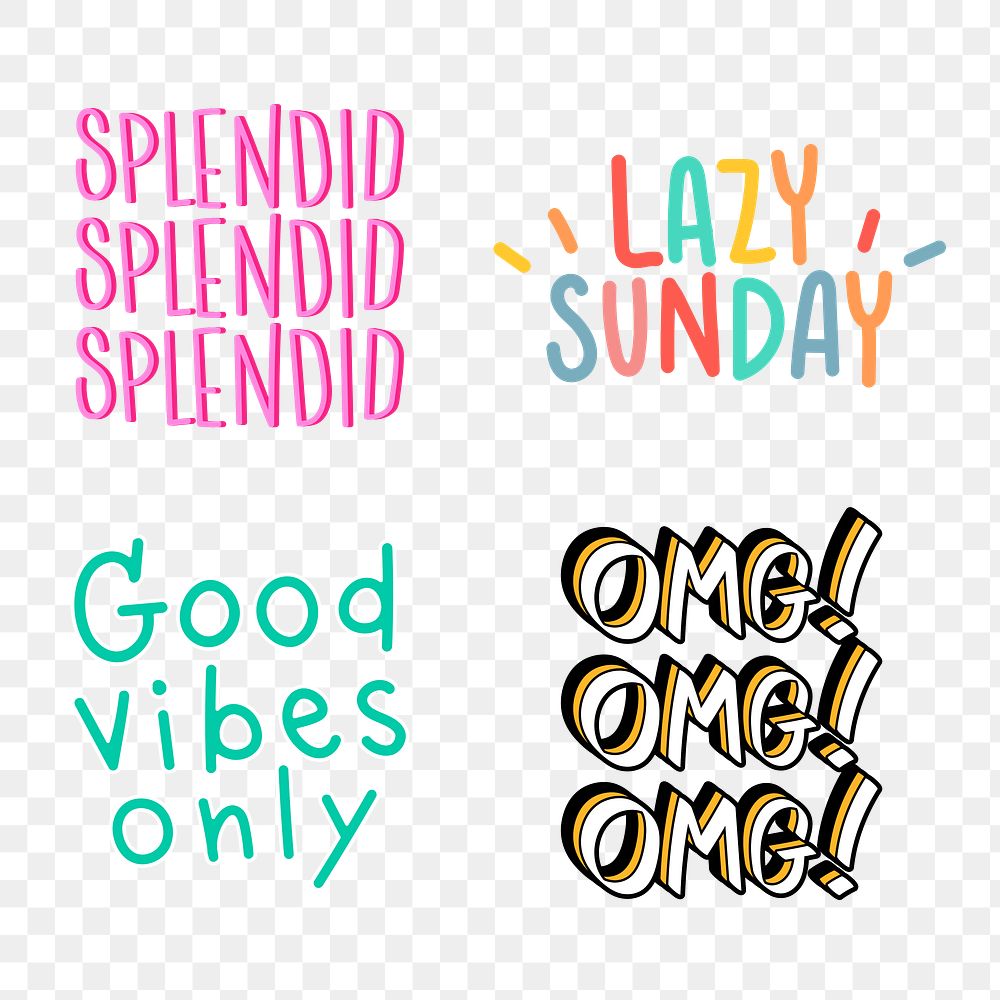 Cool word sticker design element | Premium PNG - rawpixel