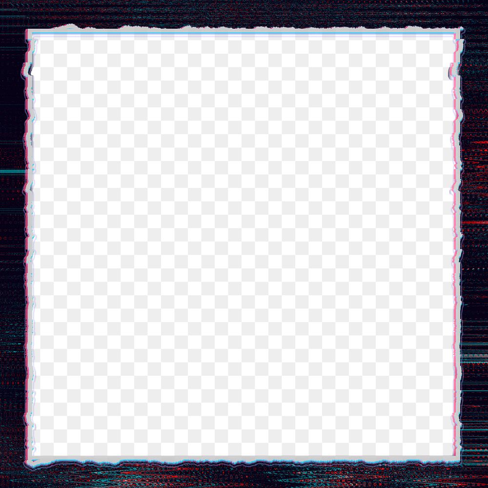 Square frame png glitch effect | Free PNG - rawpixel