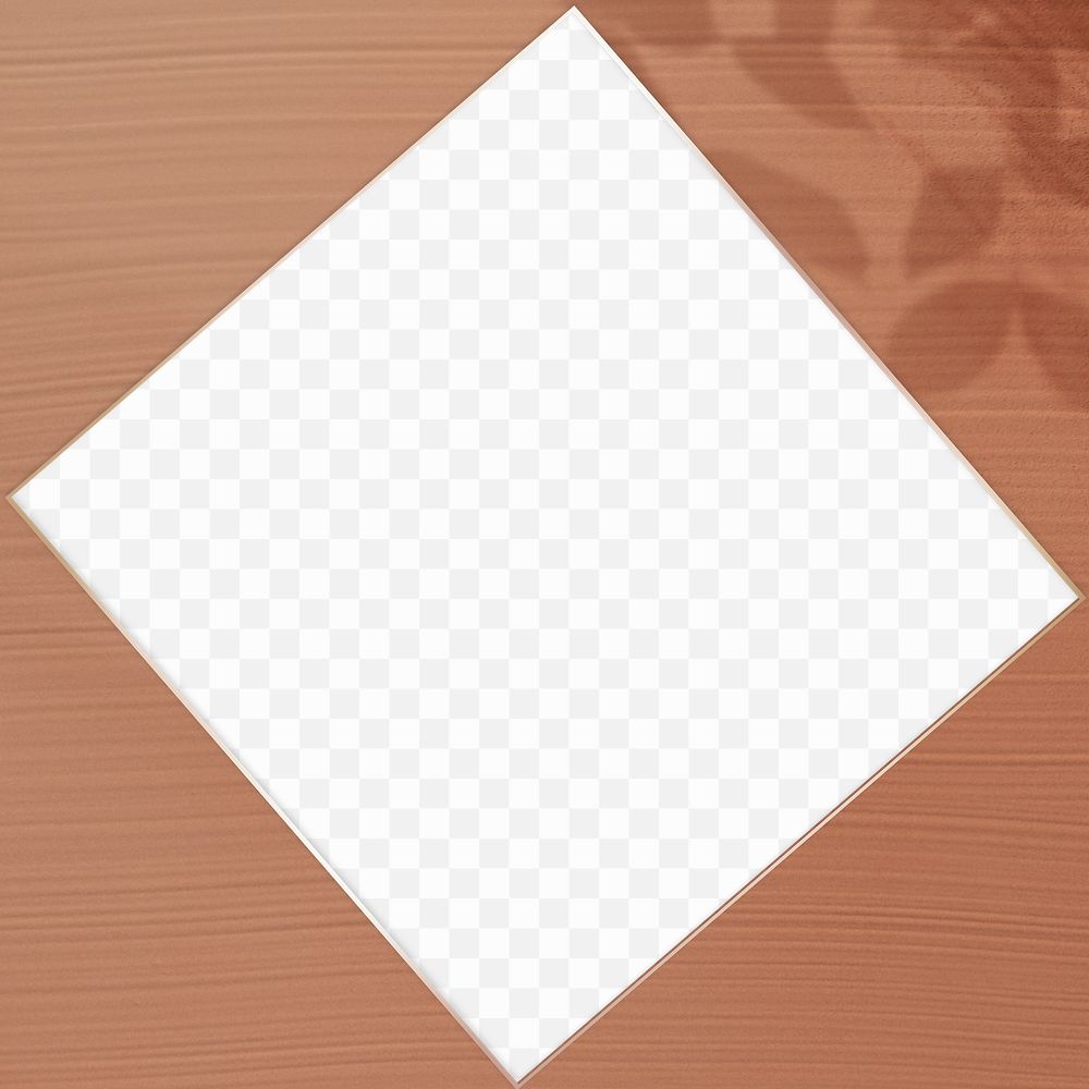Gold diamond frame png on brown | Free PNG - rawpixel