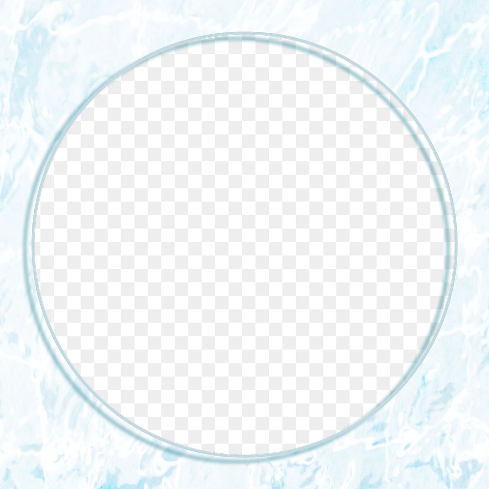 Round abstract water frame design | Free PNG - rawpixel