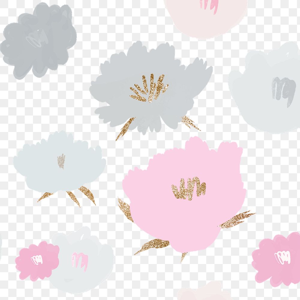 Floral pattern background png hand | Free PNG - rawpixel