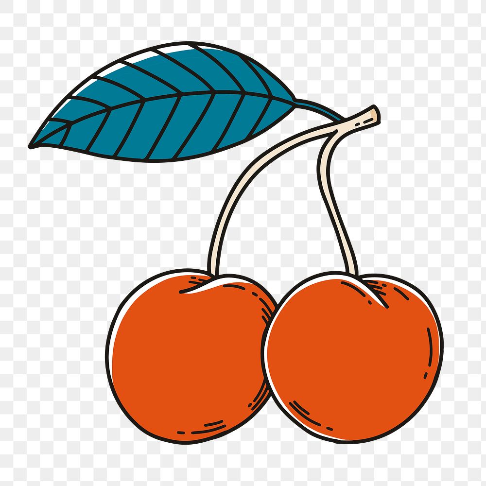 Retro cherry tattoo design png | Premium PNG Sticker - rawpixel