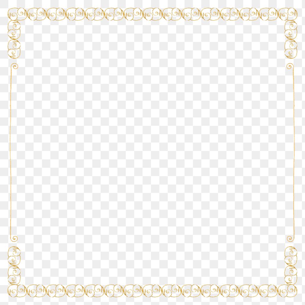 Gold filigree frame border png | Free PNG - rawpixel