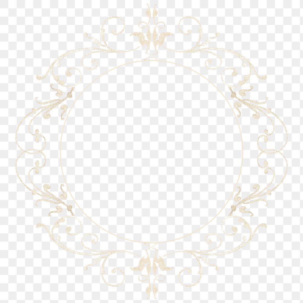 Gold filigree frame border png | Premium PNG - rawpixel