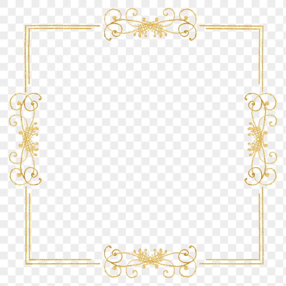 Gold filigree frame border png | Free PNG - rawpixel
