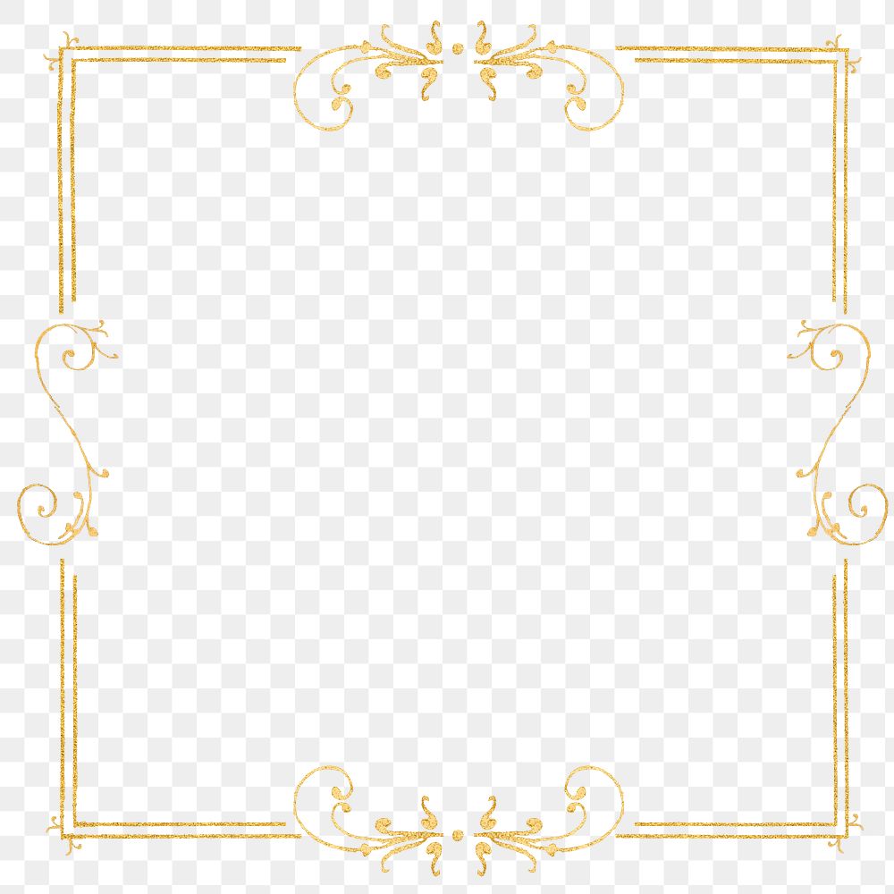 Gold filigree frame border png | Free PNG - rawpixel