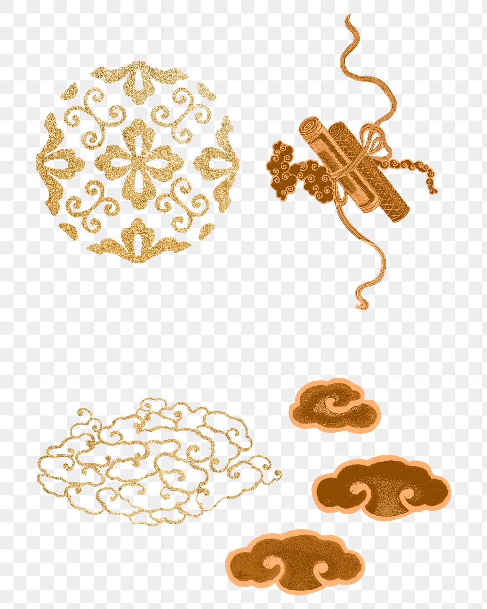 Chinese art gold png symbol | Free PNG - rawpixel