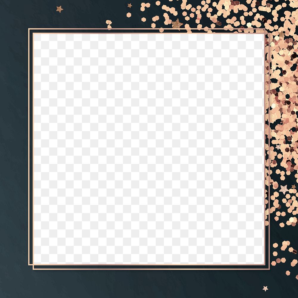 Confetti blue frame png transparent | Free PNG - rawpixel