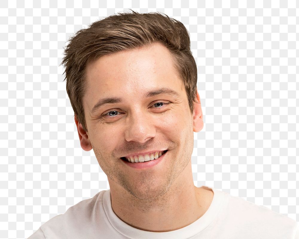 Handsome man png transparent, happy | Premium PNG - rawpixel