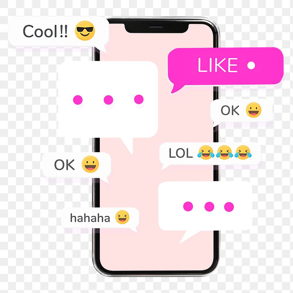 Cute text messages png on mobile | Free PNG Sticker - rawpixel