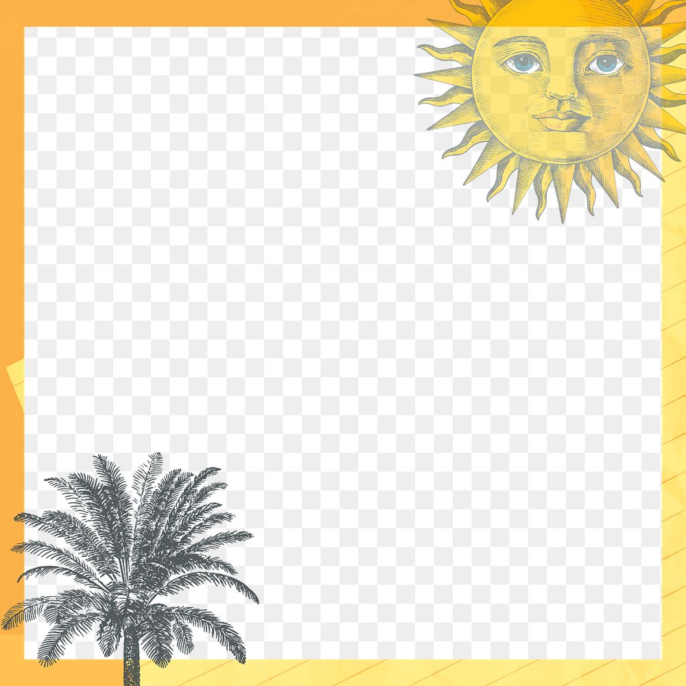 Frame png with sun and | Free PNG - rawpixel