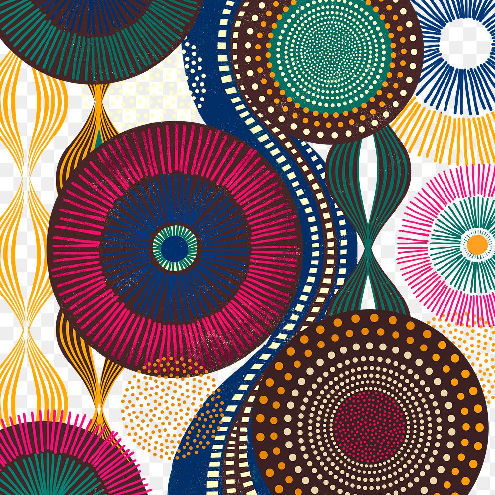 African ethnic pattern png in vintage | Premium PNG - rawpixel