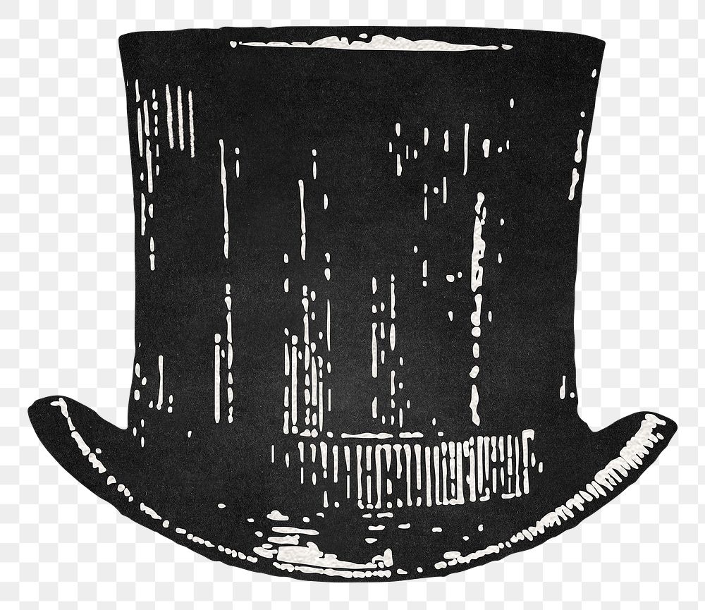 Png top hat sticker in vintage | Free PNG Sticker - rawpixel