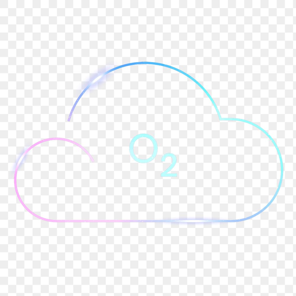 Cloud O2 icon png oxygen | Free Icons Sticker - rawpixel