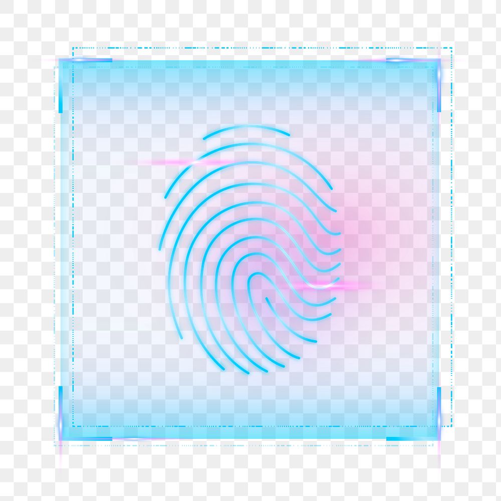Fingerprint biometric scan png cyber | Premium PNG Sticker - rawpixel