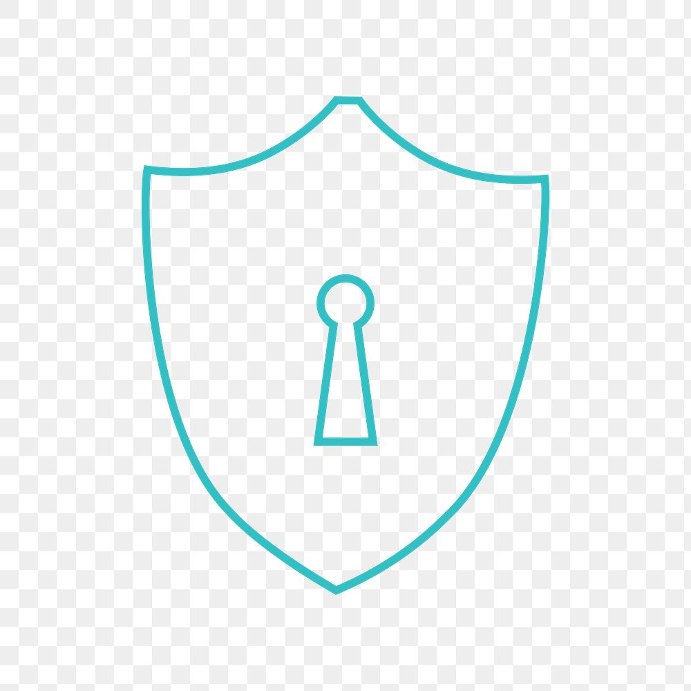 Shield lock icon png in blue | Free Icons Sticker - rawpixel