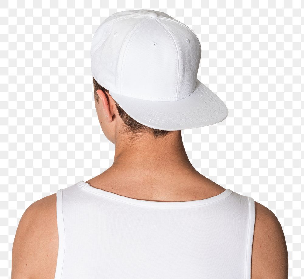 Png white snapback cap mockup | Free PNG Sticker - rawpixel