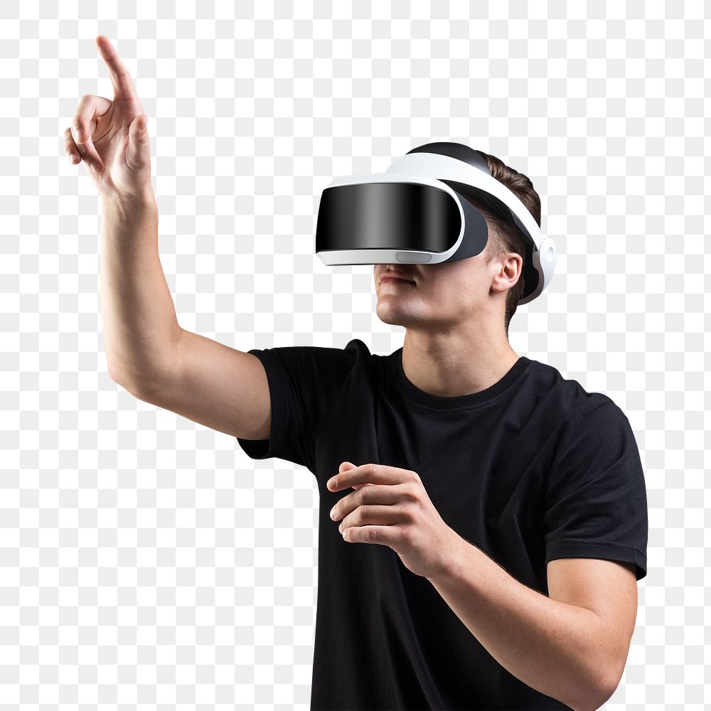 Man with VR headset png | Free PNG Sticker - rawpixel