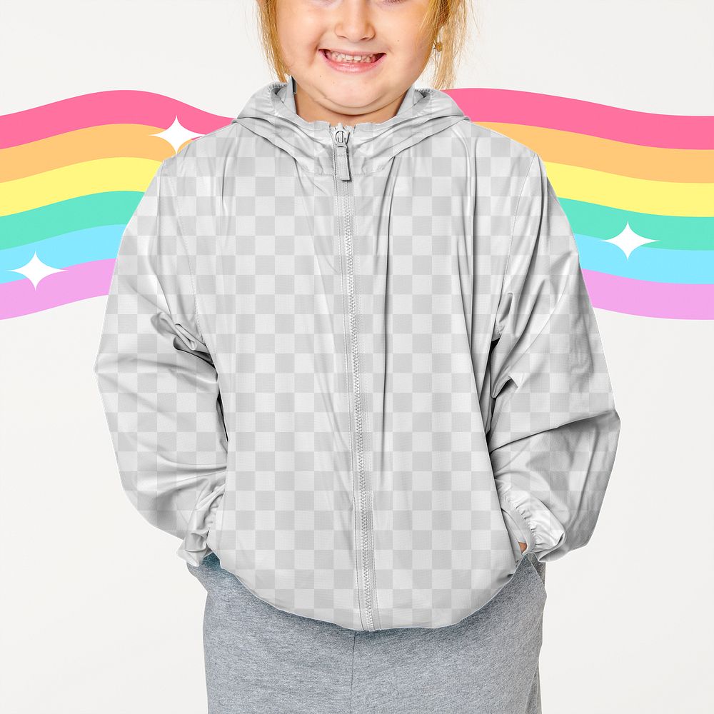 Girl's png jacket mockup in studio | Free PNG - rawpixel