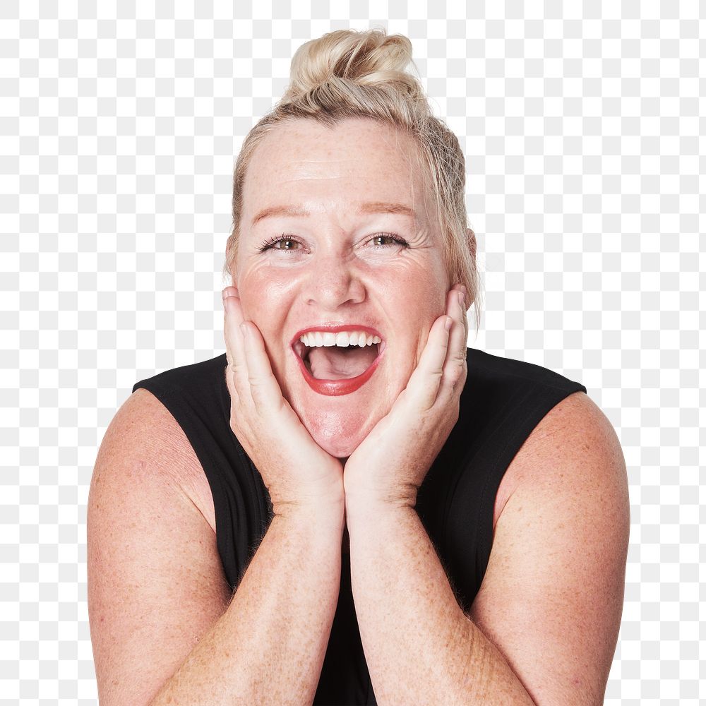 Plus size model tank top | Free PNG Sticker - rawpixel