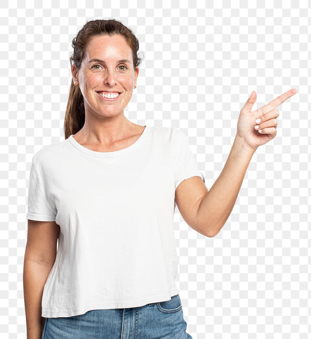 Female presenter png mockup pointing | Premium PNG Sticker - rawpixel