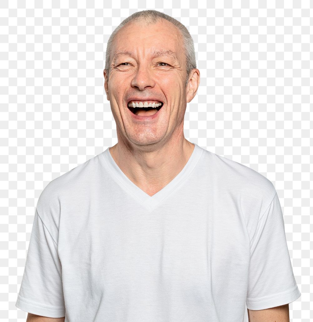 Happy senior man png mockup | Premium PNG Sticker - rawpixel