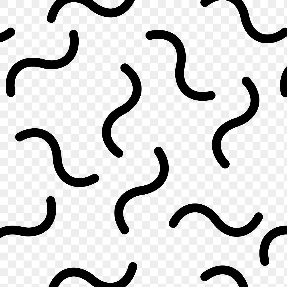 Abstract curvy pattern png black | Free PNG - rawpixel