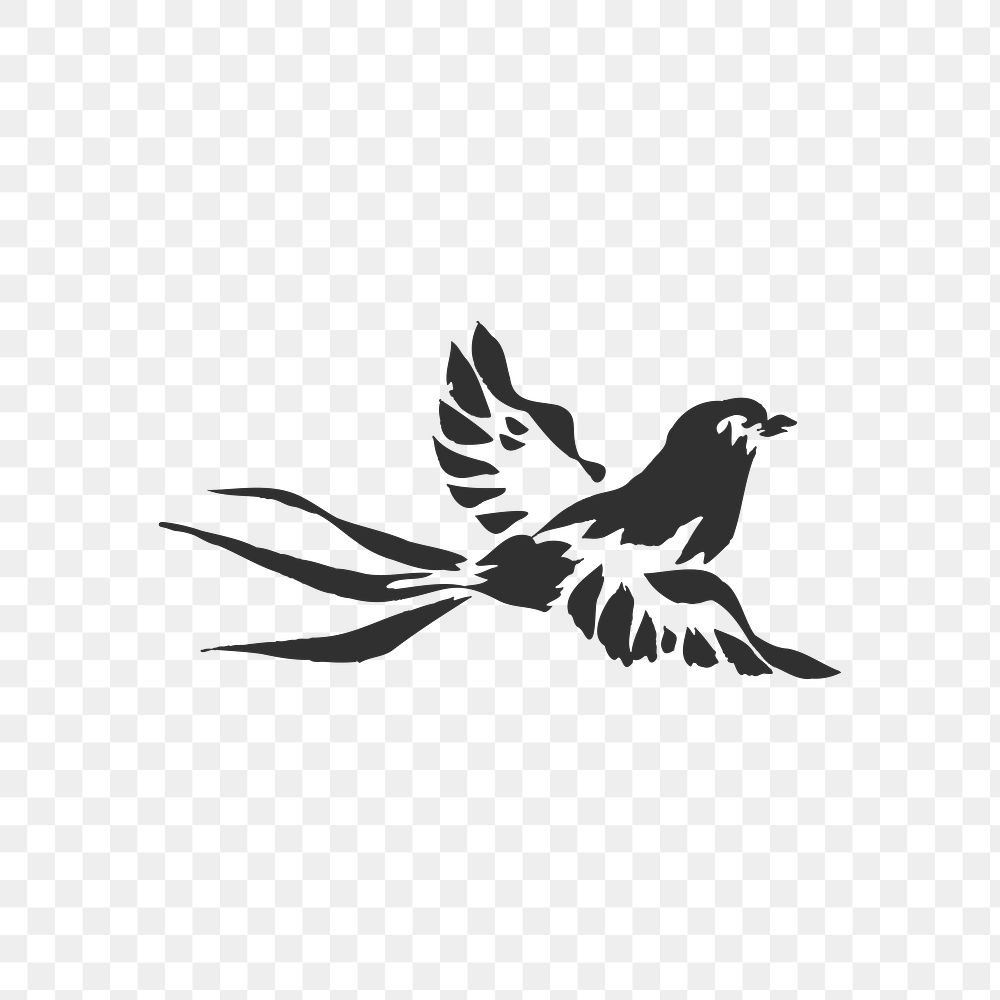 Flying bird png sticker black | Free PNG Sticker - rawpixel