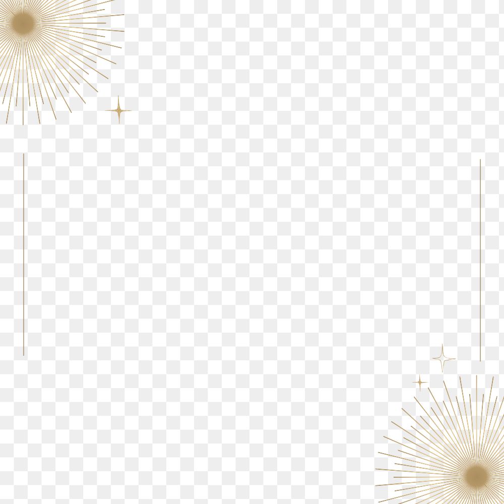 Gold burst border png minimal | Free PNG Sticker - rawpixel