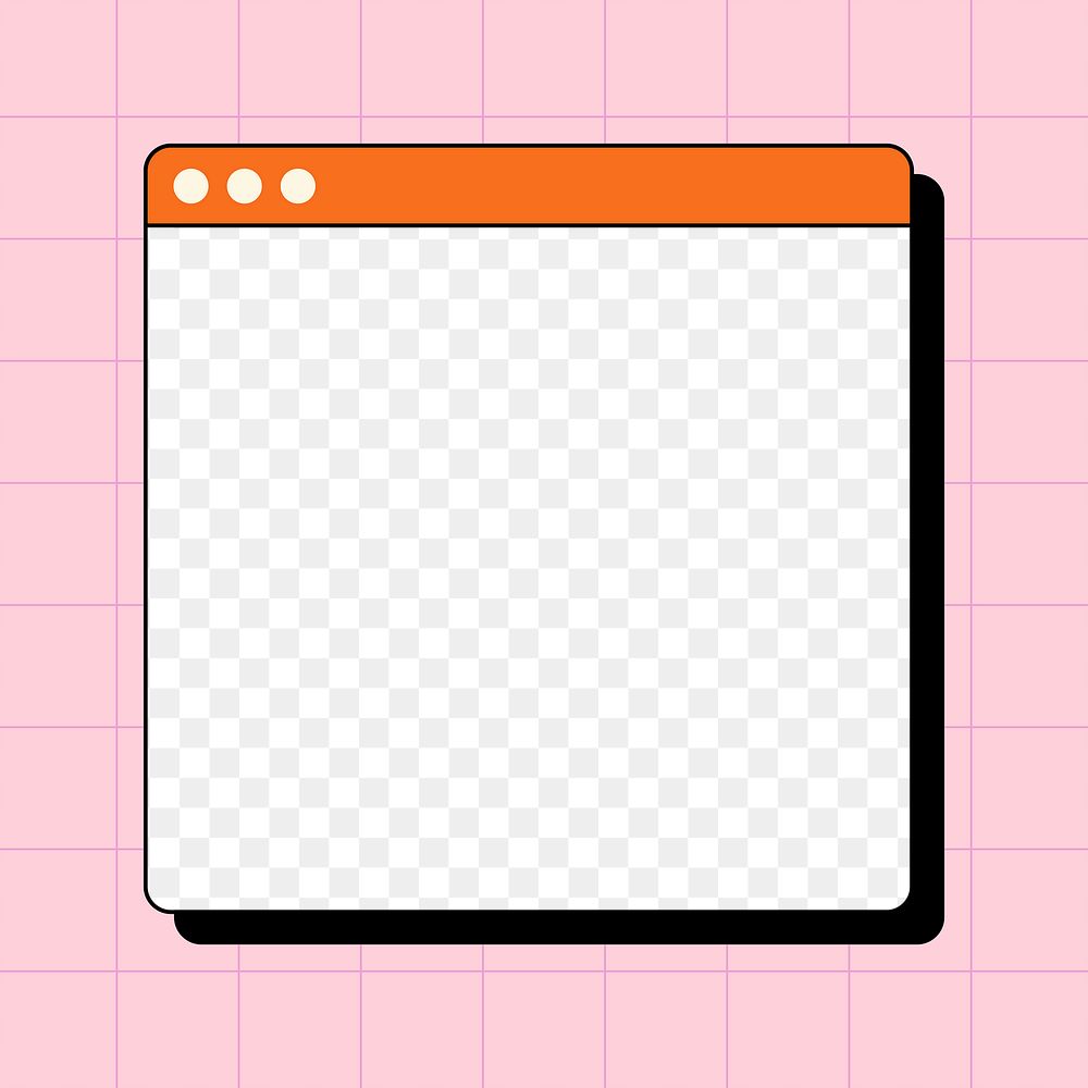 Browser tab png frame, retro | Free PNG - rawpixel
