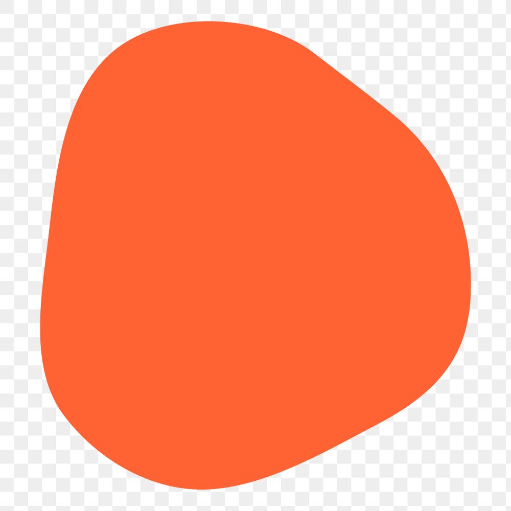 Abstract orange png shape sticker | Free PNG - rawpixel