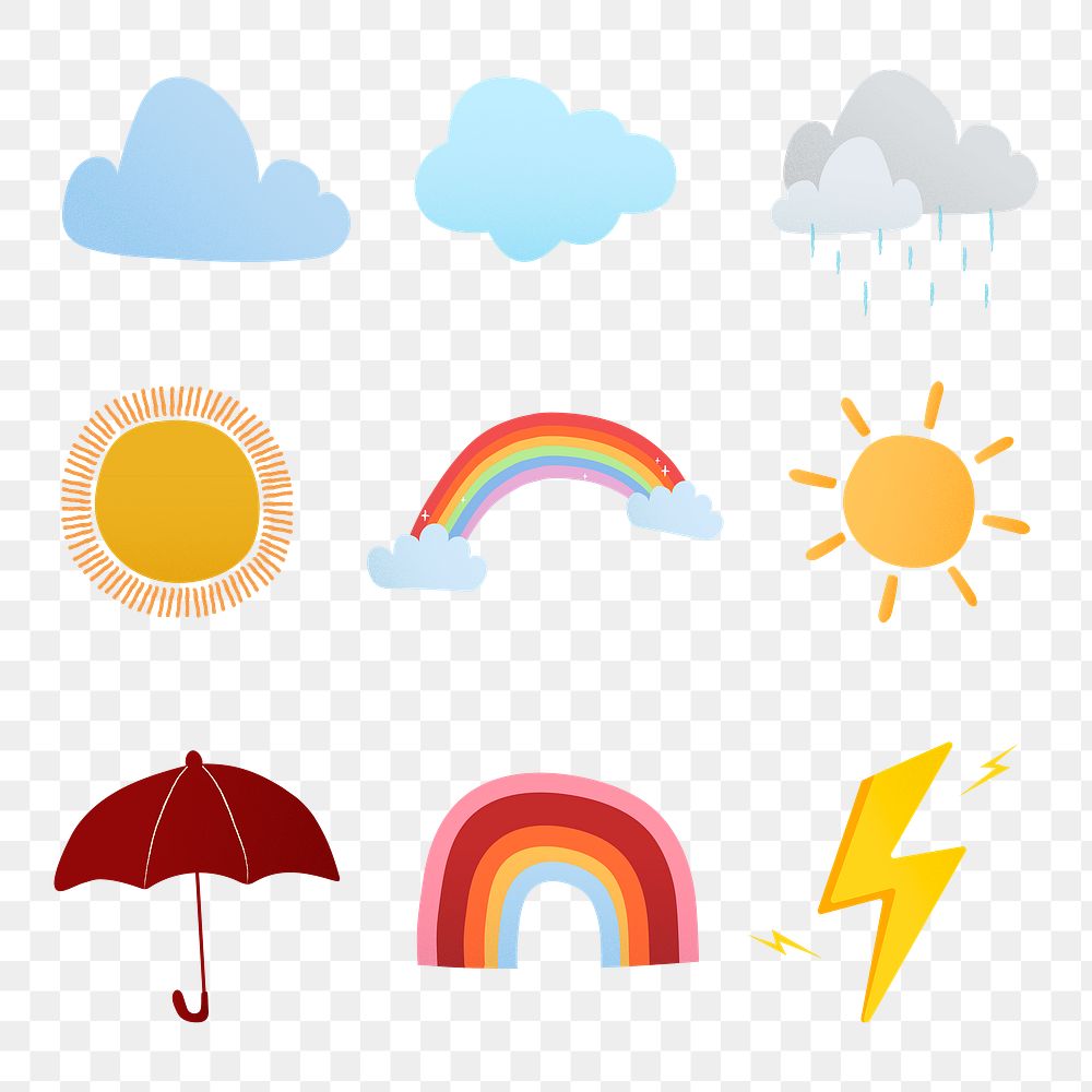 Cute weather png sticker, transparent | Premium PNG - rawpixel