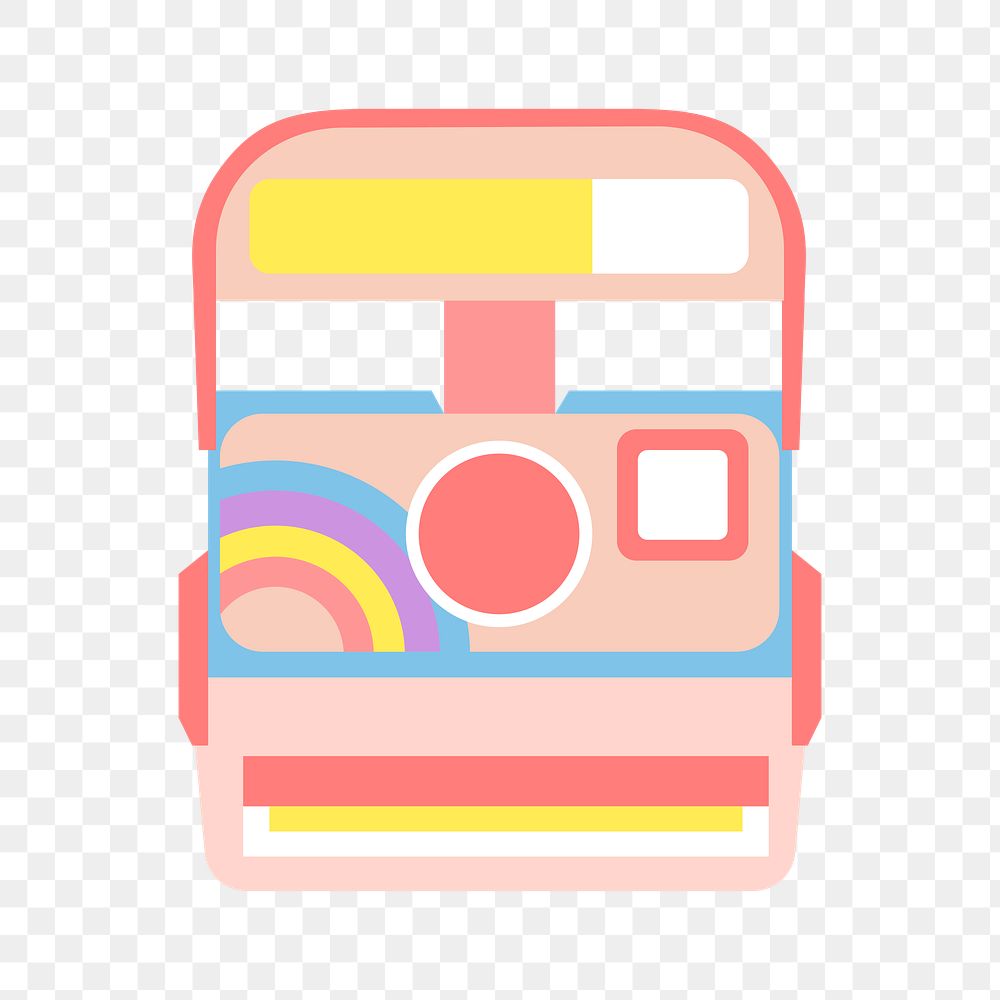 Colorful Polaroid camera sticker | Free PNG Sticker - rawpixel